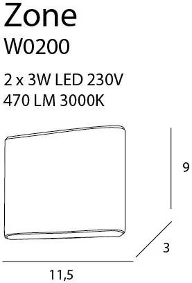 Maxlight Nástěnné svítidlo Maxlight W0200 ZÓNA
