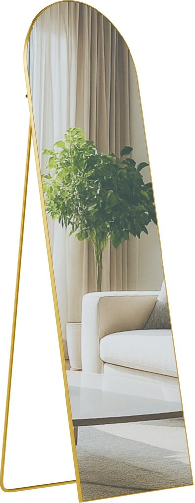 Zrcadlo Moline 160x50 cm – zlatá lesklá