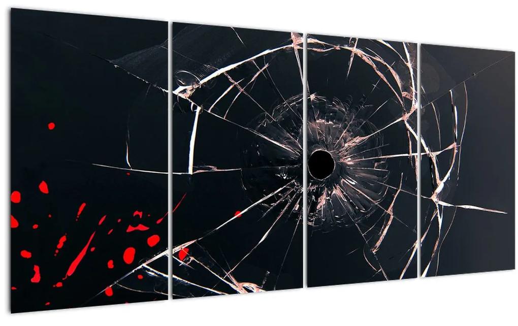 Abstraktní obraz - rozbité sklo (160x80 cm), 40 dalších rozměrů