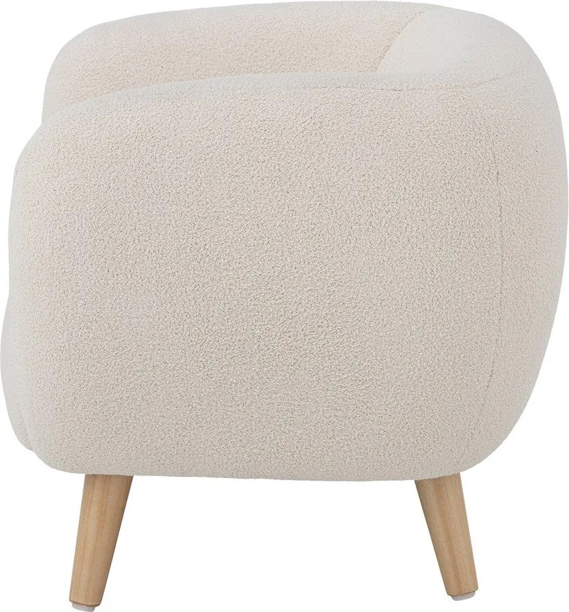 Bílé dětské křesílko z textilie bouclé Cade – Bloomingville Mini