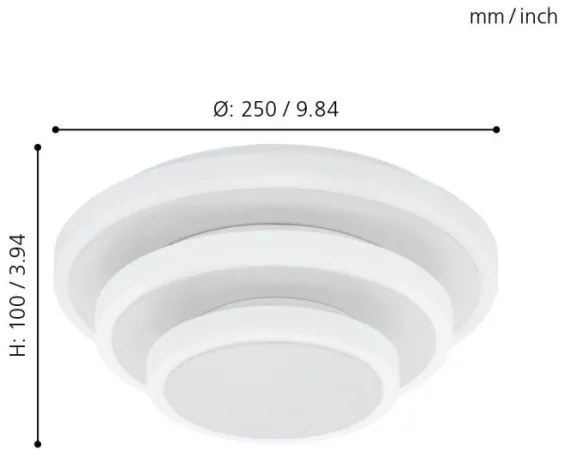 Eglo 98676 - LED Stropní svítidlo ELGVERO LED/11,4W/230V + LED/8,6W + LED/5,4W