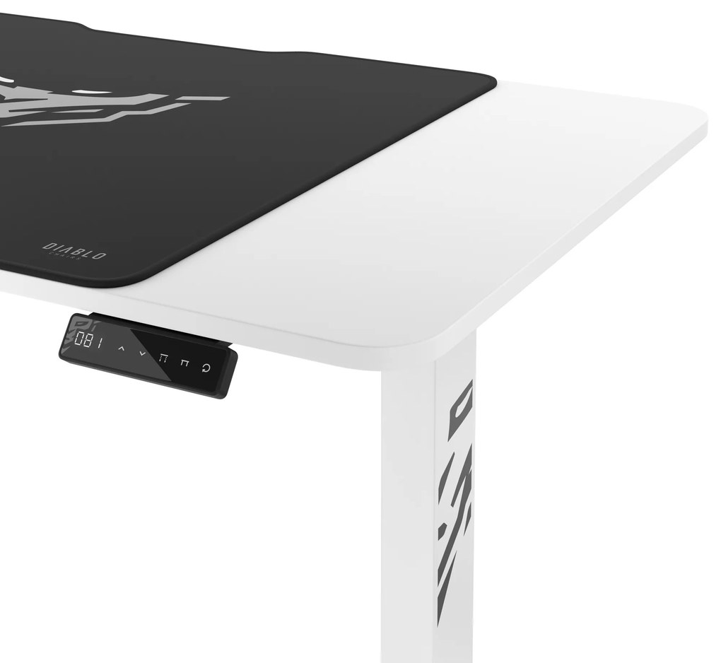 Výškově nastavitelný stůl 110 cm bílý: Diablo X-Tensio 1100