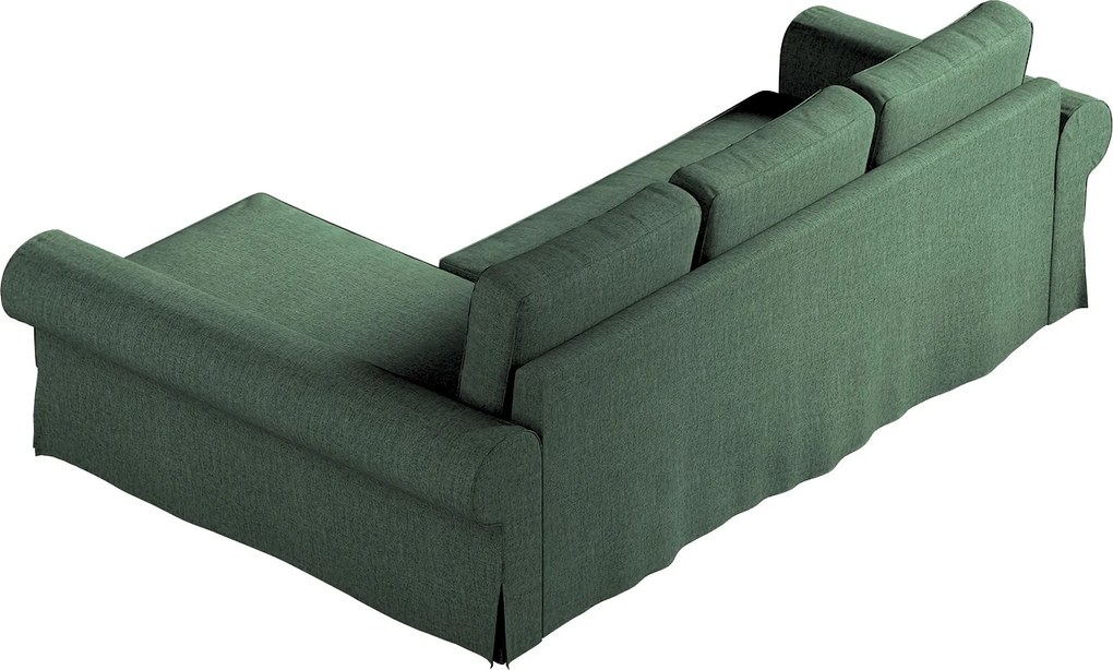 Potah na pohovku IKEA Backabro rozkládací se šezlongem barva zelená látka pletený vzor