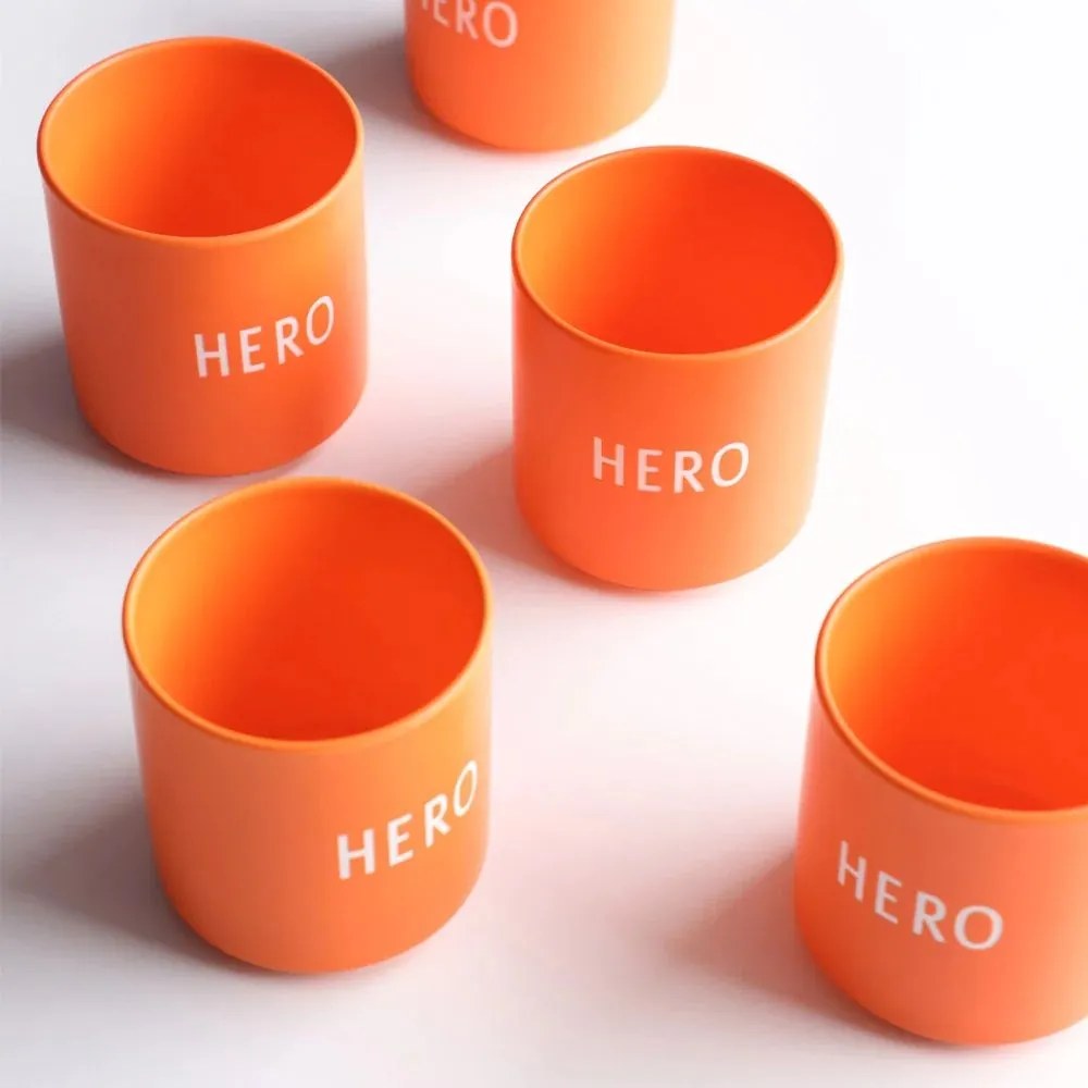 DESIGN LETTERS Porcelánový hrnek Orange Hero 300 ml, oranžová barva, porcelán