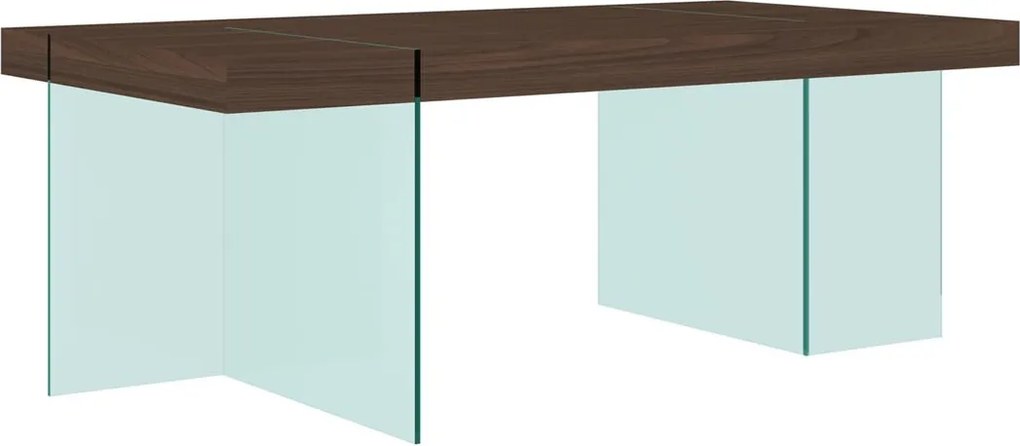 Jídelní stůl Soho 200 cm ořech/čirý