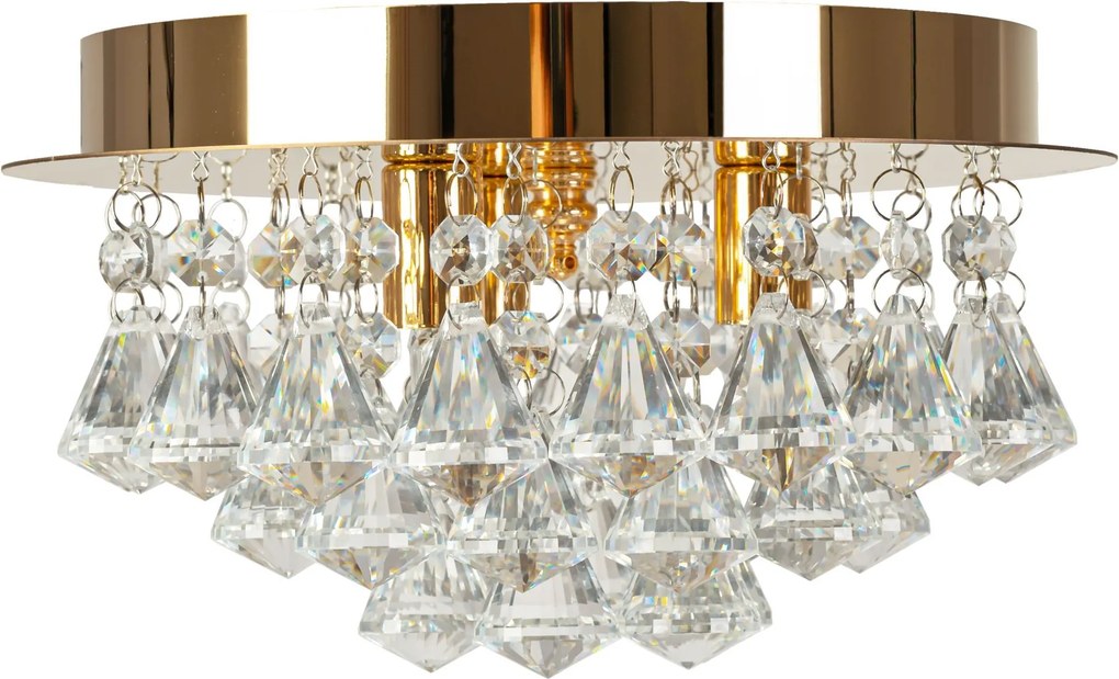 Toolight - Křišťálová závěsná svítilna G9 3x40W APP1038-C, zlatá, OSW-06821
