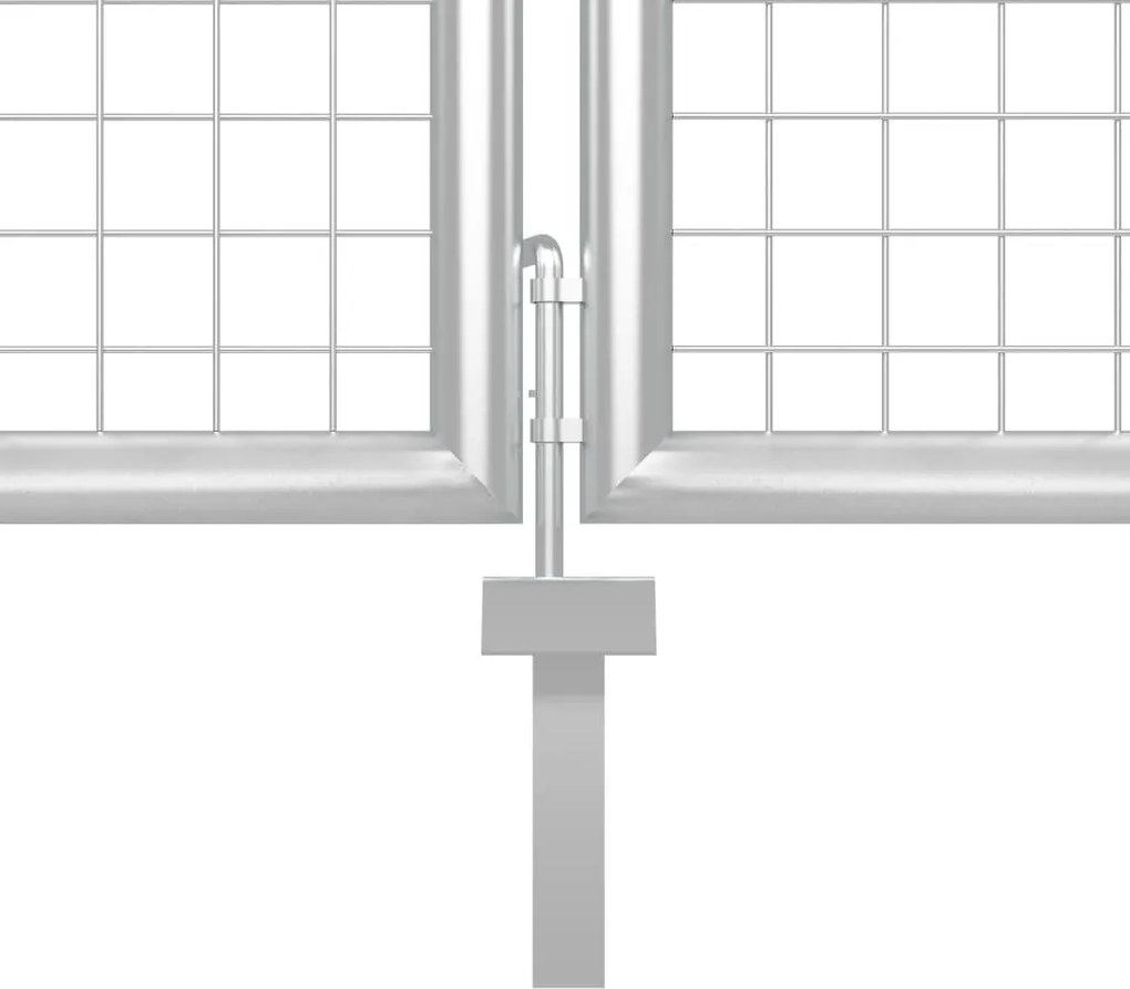 vidaXL Zahradní brána ocel 350 x 100 cm [144341] Barva: Zelená