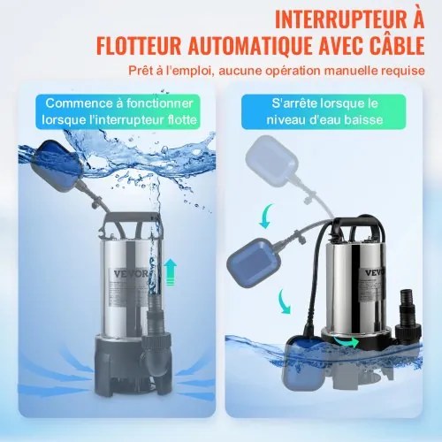 ponorné vodní čerpadlo, 1100 W 20000 L/H, s 10 m