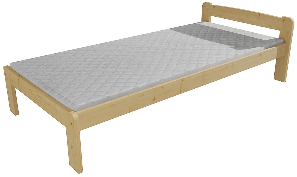 Vomaks Jednolůžková postel VMK009A Rozměr: 90 x 200 cm, Barva: surové dřevo