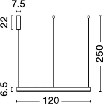 Závěsné LED svítidlo NOVA LUCE MOTIF 72W 3000K 9530202 stmívatelné Triac