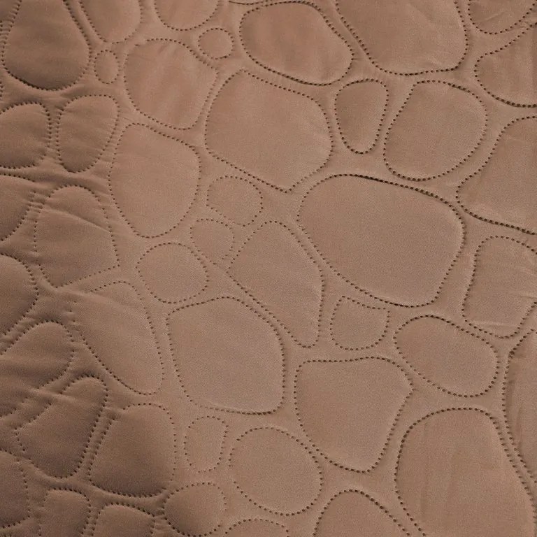 Světle hnědý přehoz na postel STONE Rozměr: 200 x 220 cm