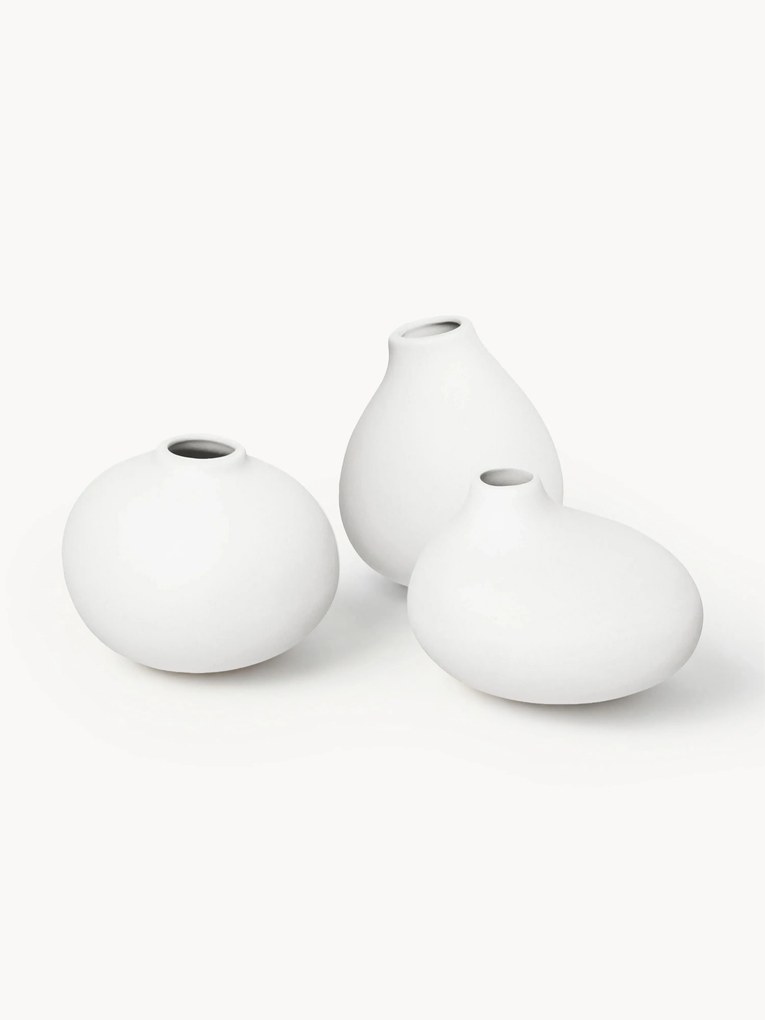 Sada malých porcelánových váz Nona, 3 díly