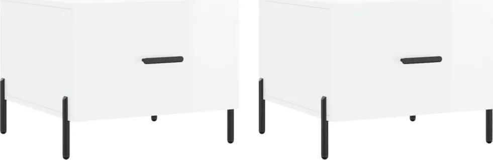 vidaXL Konferenční stolky 2 ks 50x50x40cm kompozitní dřevo [829417] Barva: Betonová šedá