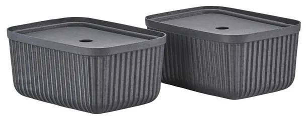 Zone Denmark Úložný box Pulp Black (sada 2 ks) 23x15 cm 32x23 cm