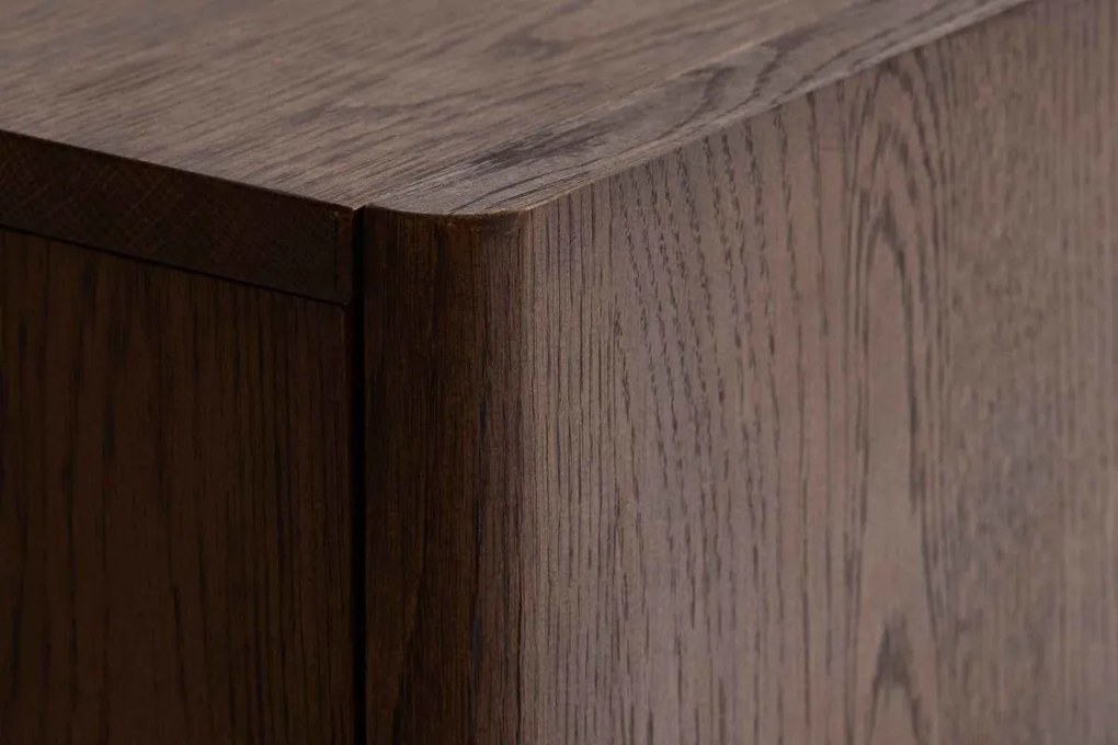 Designová komoda Takayoshi 160 cm tmavě hnědá