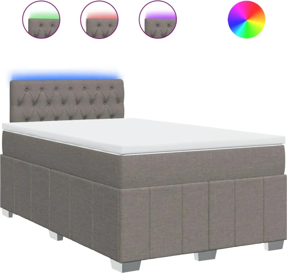Box spring postel s matrací taupe 120x190 cm textil 3289318