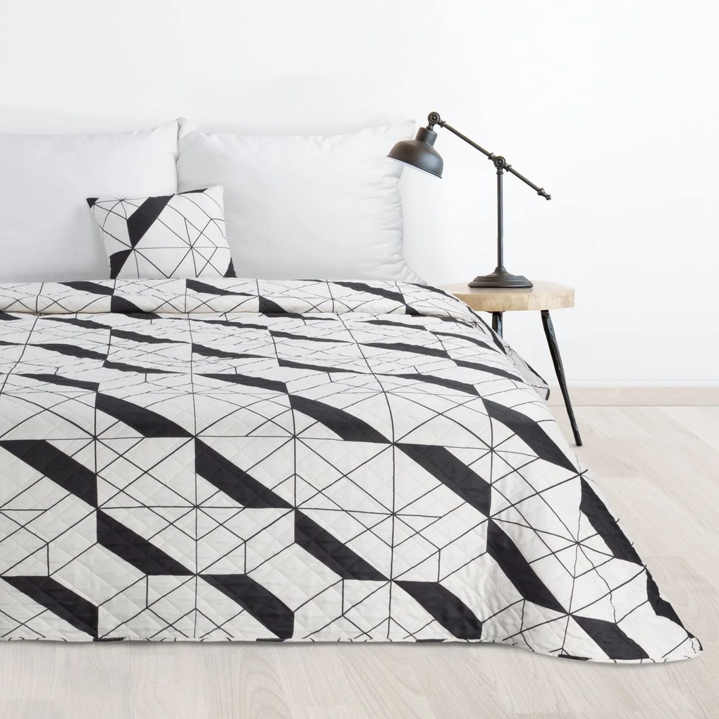 PŘEHOZ NA POSTEL D91 GEO 01 200X220 CM VZOROVANÁ