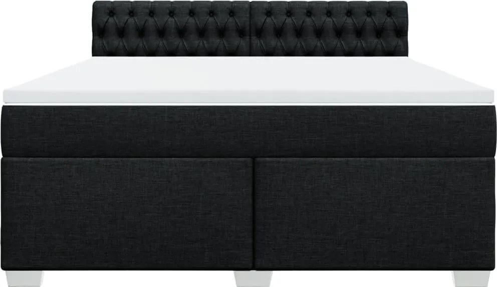 Box spring postel s matrací černá 180x200 cm textil 3285976