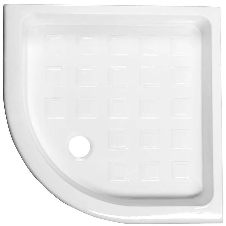 Kerasan RETRO keramická sprchová vanička, čtvrtkruh 90x90x20cm, R550, bílá 133901