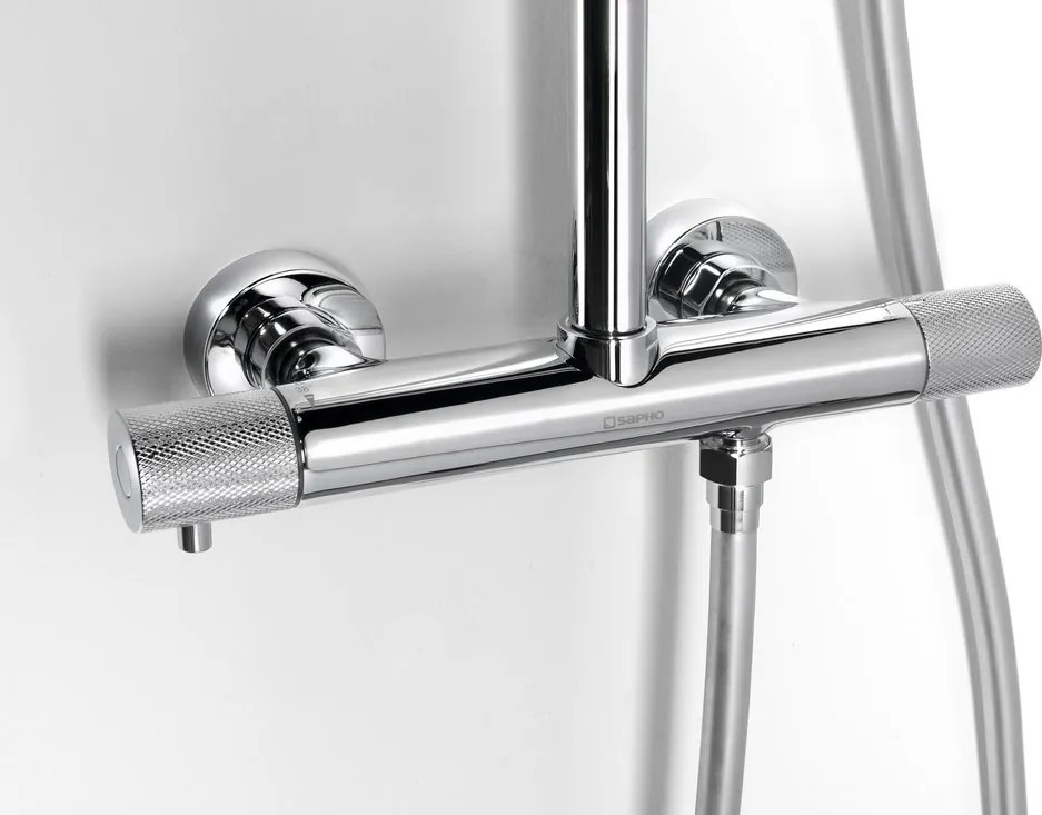 Sapho Sapho, SOLARIS sprchový sloup s termostatickou baterií, chrom, WD139