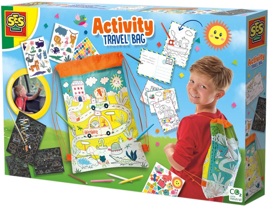 _Ostatní 1_ SES CREATIVE Sada her na cesty kreativní set s aktivitami v batůžku 02239