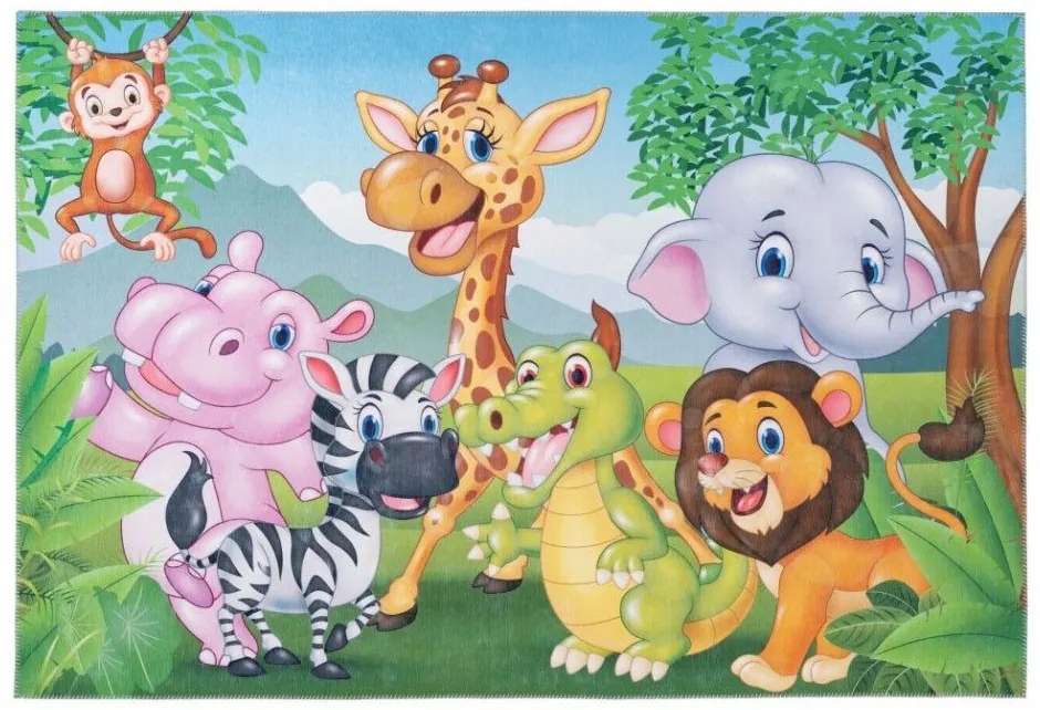 Obsession, Dětský kusový koberec Torino kids 239 JUNGLE, 160x230, vícebarevná, dětský pokoj Biano.cz
