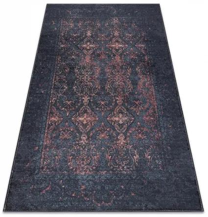 Dywany Luszczow Kusový koberec ANDRE pratelný Ornament 1013 vintage protiskluz, černo / terakota Rozměr koberce: 160 x 220 cm