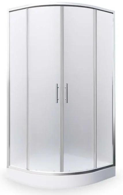 ROTH HOUSTON NEO/800 sprchový kout 800x1900mm, R550, čtvrtkruh, s dvoudílnými posuvnými dveřmi, brillant/matt glass, N0648