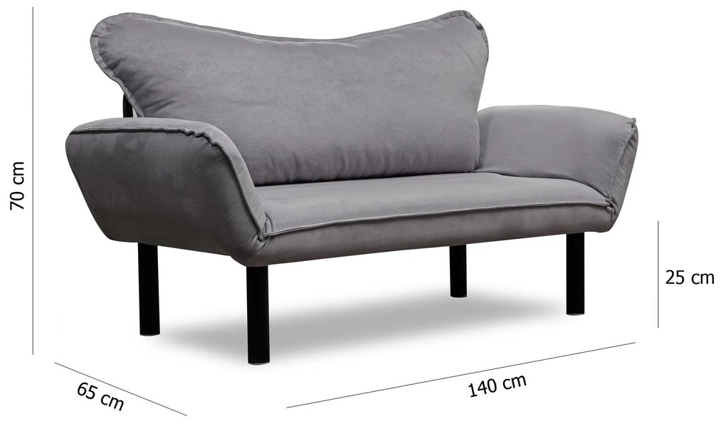 Atelier del Sofa 2-místná pohovka Chatto - Grey, Šedá