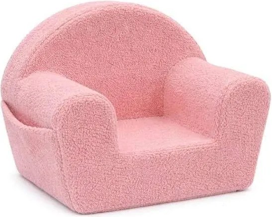 Dětské křeslo s boční kapsou New Baby Teddy pink