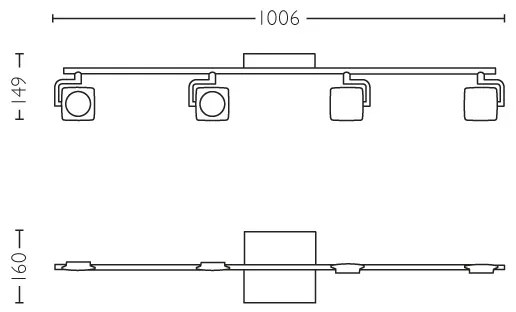 Philips 53194/48/P0 - LED Bodové svítidlo MILLENNIUM 4xLED/4,5W/230V