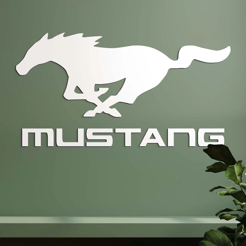 DUBLEZ | Dřevěný znak auta - Logo Mustang | Obraz