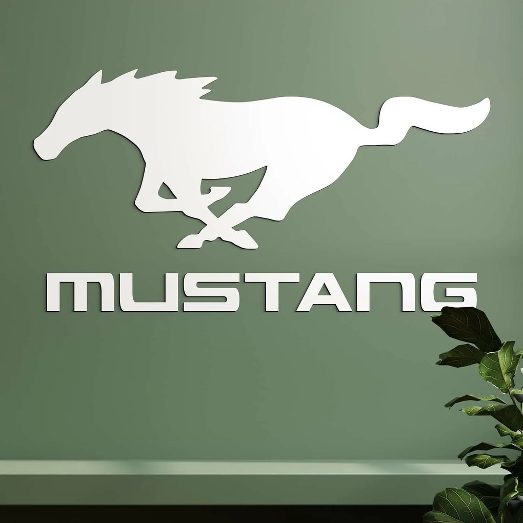 DUBLEZ | Dřevěný znak auta - Logo Mustang