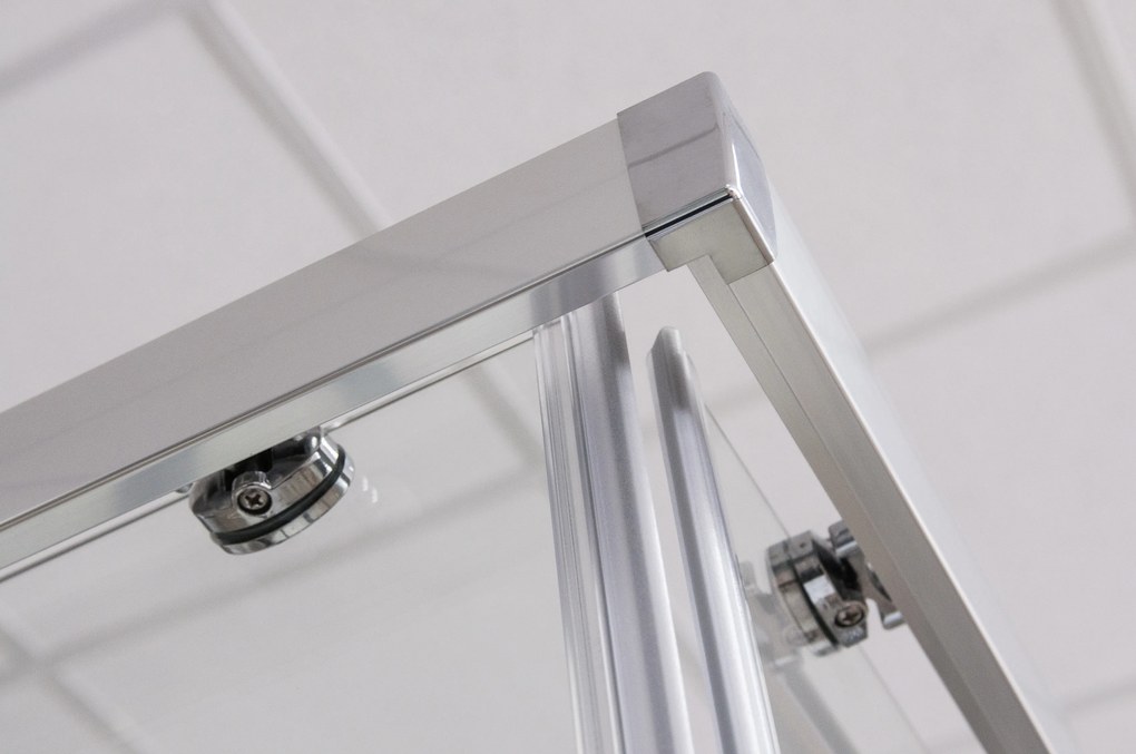 Čtvercový nebo obdélníkový sprchový kout s dvoudílnými posuvnými dveřmi LLS2 1900 mm 775–790 430 Transparent S Černý elox LLS2/800 SMONT 554-8000000-05-02