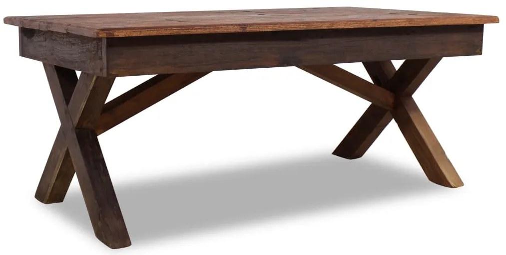 Konferenční stolek, masivní recyklované dřevo, 110x60x45 cm,  244492