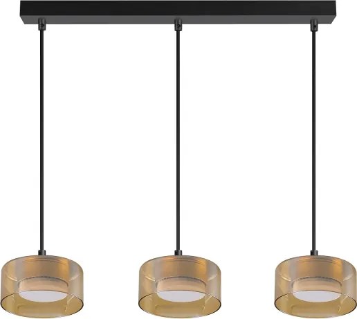 Brilagi - LED Lustr na lanku AURA LUX 3xGX53/30W/230V černá/zlatá
