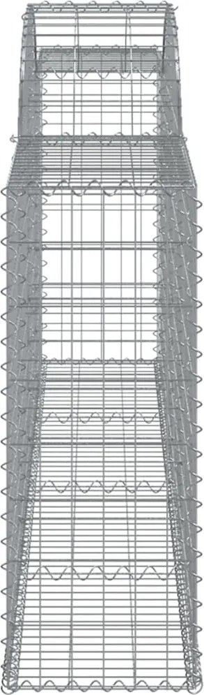 Klenuté gabionové koše 13ks 300x30x80/100 cm pozinkované železo 3146514