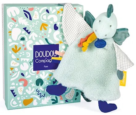 Doudou Dárková sada - Plyšový muchláček dinosaurus zelený 25 cm