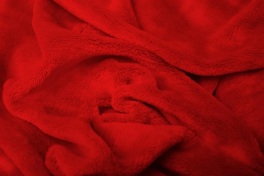 Aaryans Prostěradlo mikroflanel červené Rozměry: 200 x 220 cm | BIANO
