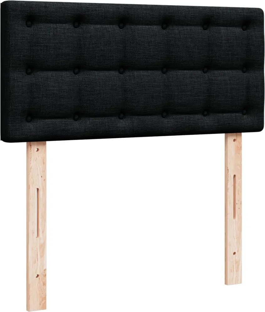 Box spring postel s matrací černá 90x200 cm textil 3286967