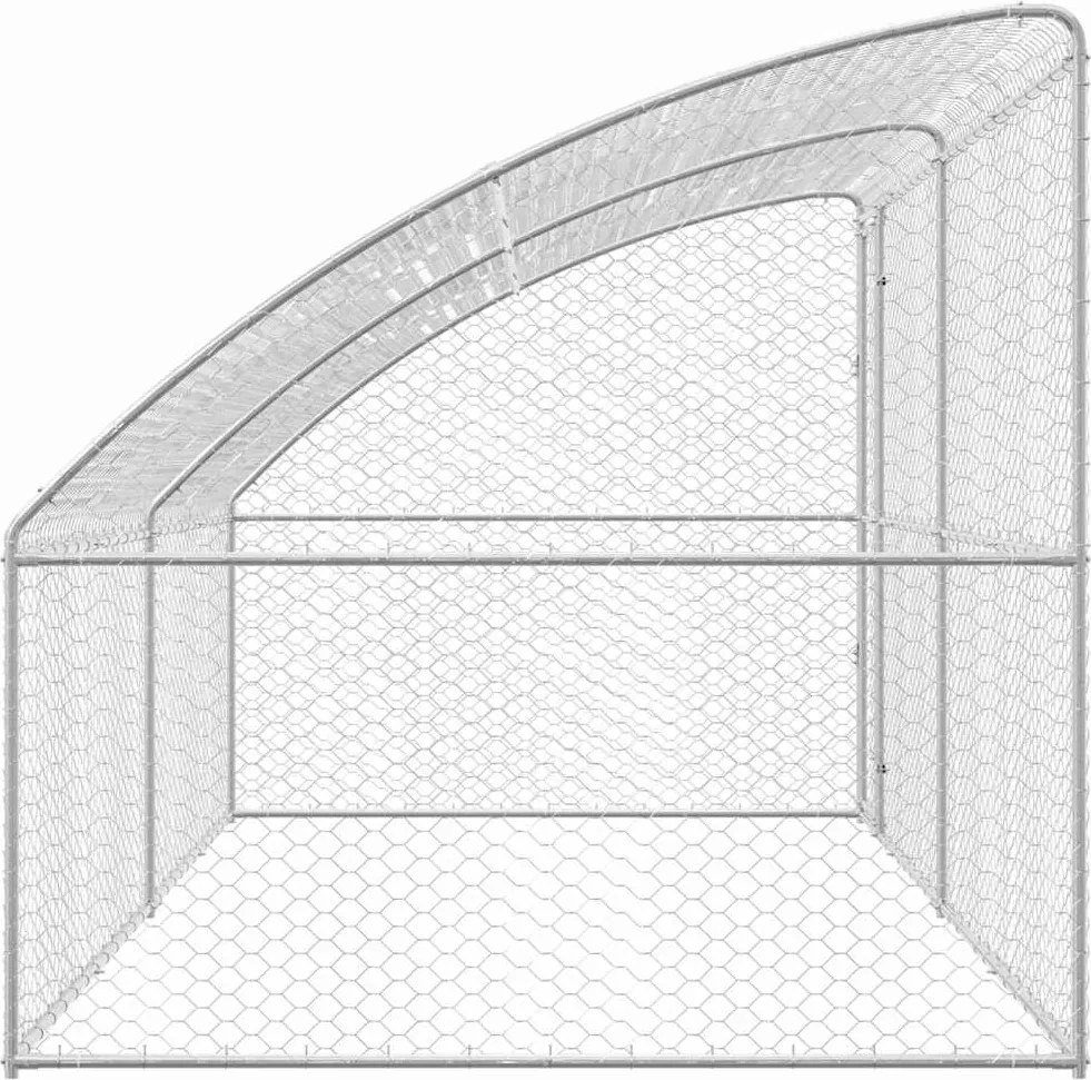 Psí kennel 2 ks Stříbrná 4 x 2 x 2 m Pozinkovaná ocel 3368336