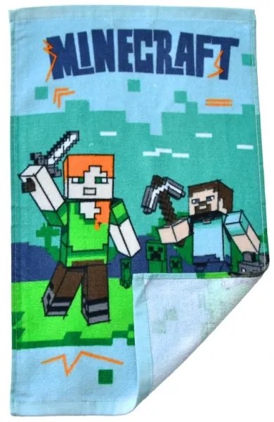 Carbotex Dětský ručník Minecraft Vzhůru do Boje 30x50 cm