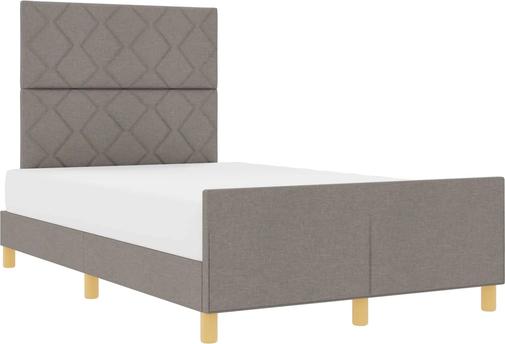 Rám postele s čelo Taupe 120 x 200 cm textil 3344799