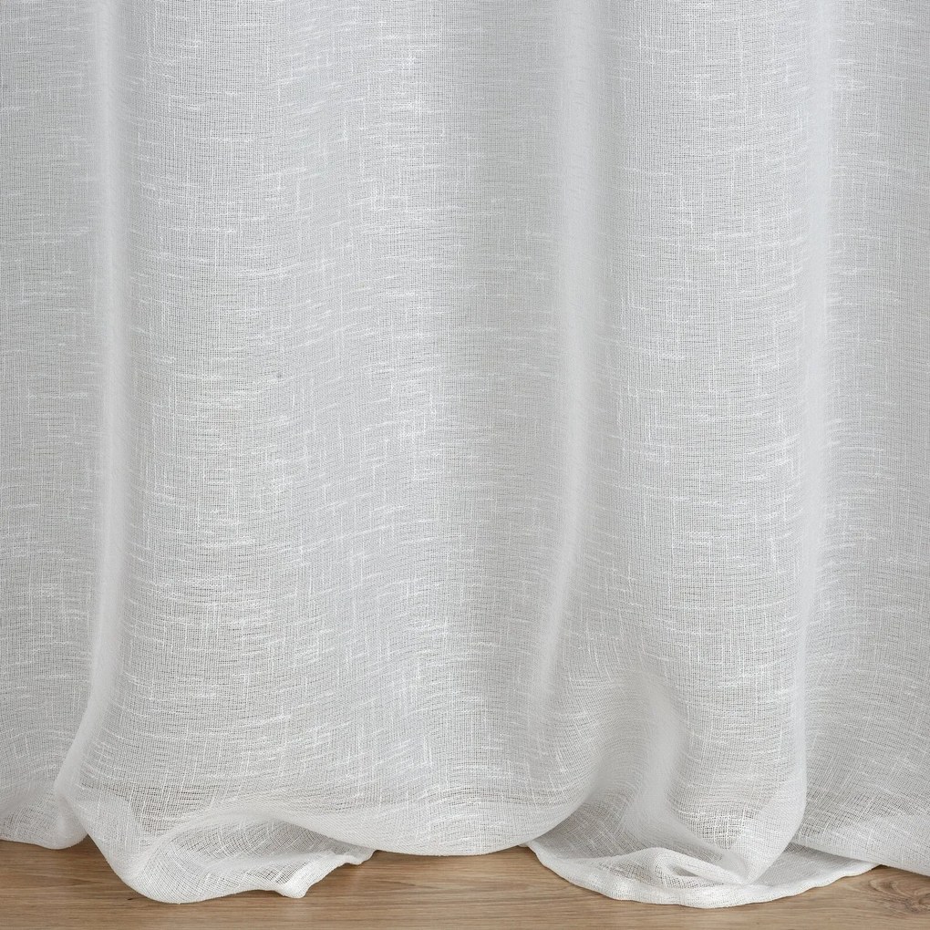 ZÁCLONA NA KROUŽCÍCH LEXY 140X250 CM BÍLÁ