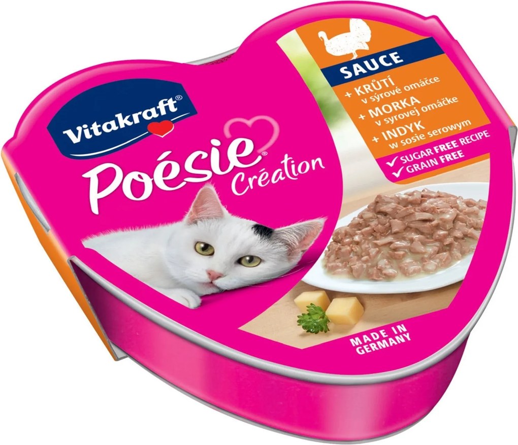 Vitakraft Vaničky pro kočky Poésie Creation krůta se sýrem ve šťávě 1 x 85 g