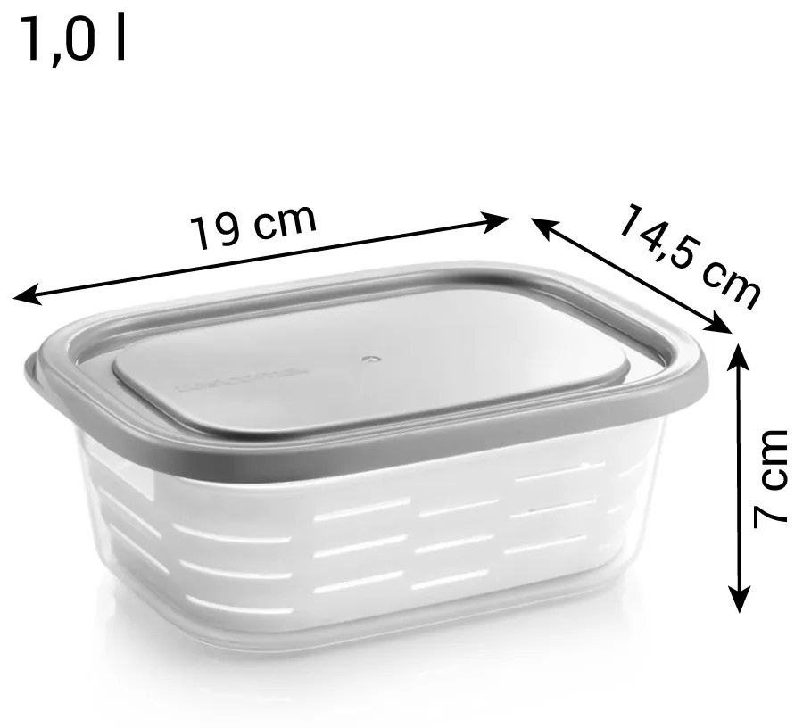 Dóza do mrazničky s košíkem 4FOOD 1,0 l