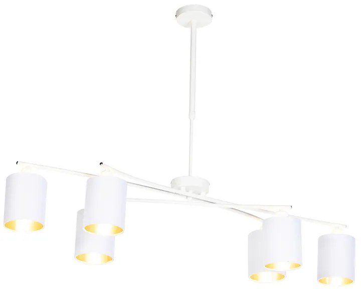 Moderní závěsná lampa bílá nastavitelná - Lofty