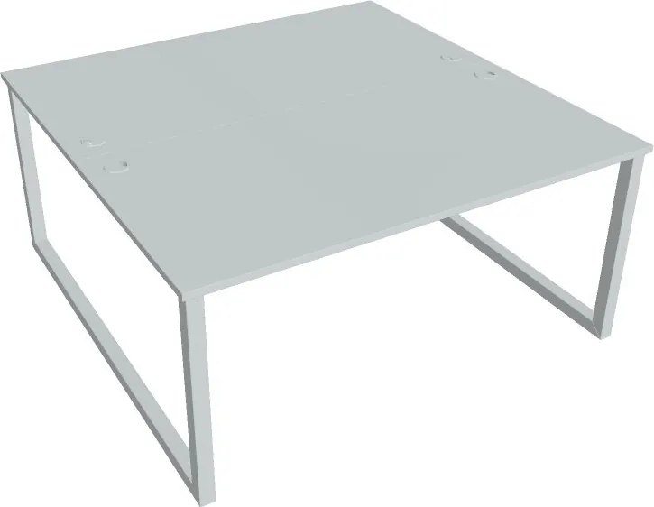 Kancelářský pracovní stůl Hobis USDO 1600, bílá RAL 9016, deskaakát