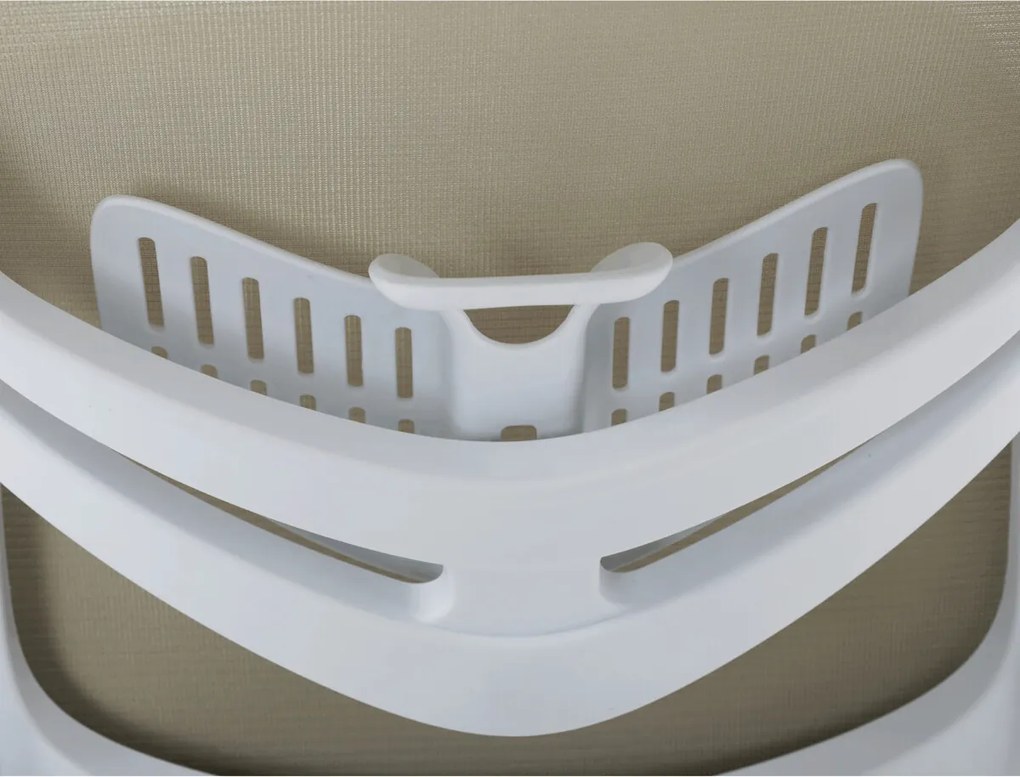 Ergonomická kancelářská židle EMILIE - béžová síťovina