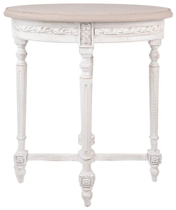 Příruční stolek Šedá, Bílá 65x45x75 cm – 65x45x75 cm